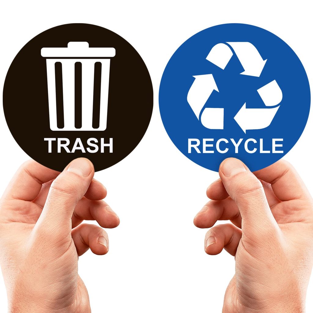 ASSURED SIGNS Recycle Sticker for Trash Bins Review | Eco Life Wise